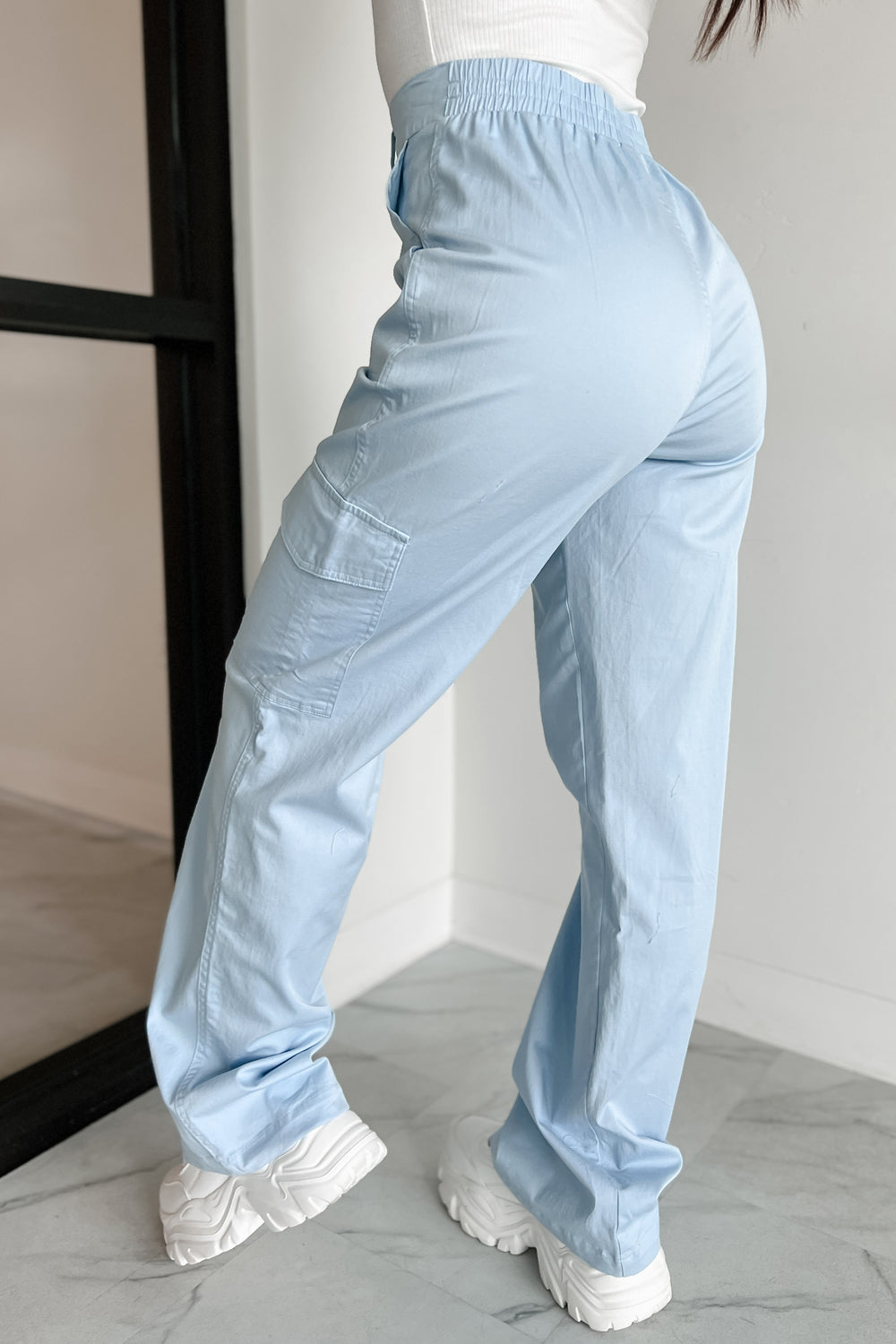 Cool People Only Cargo Pants (Sky) · NanaMacs