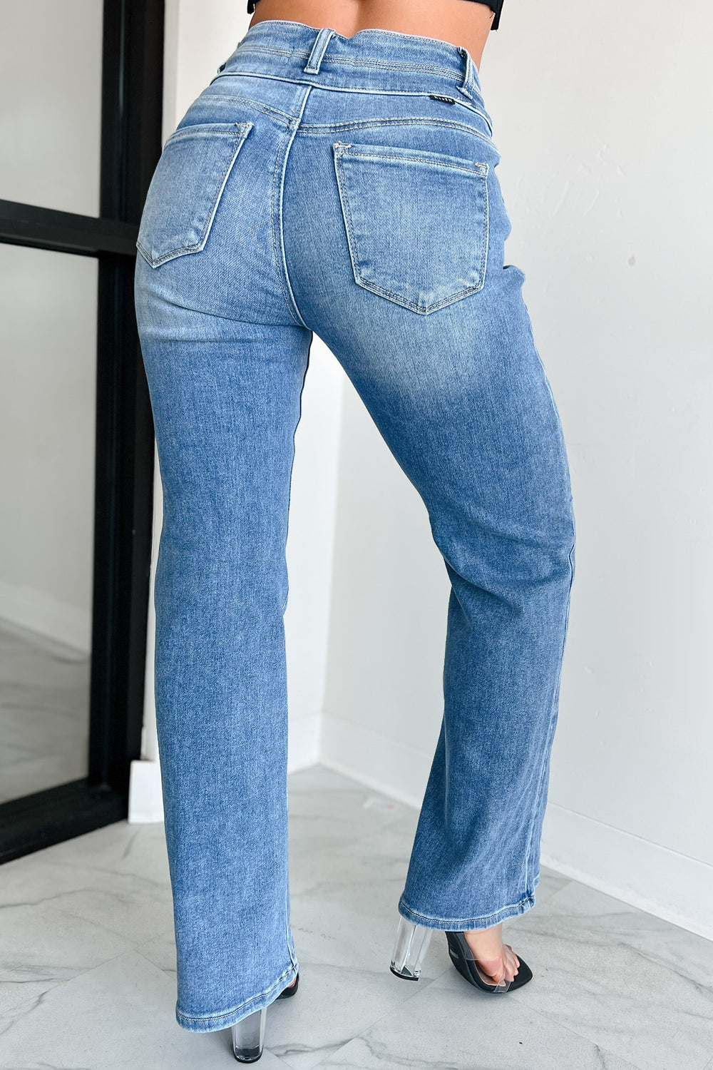 Nathaniel High Rise Straight Leg Risen Jeans (Medium) · NanaMacs
