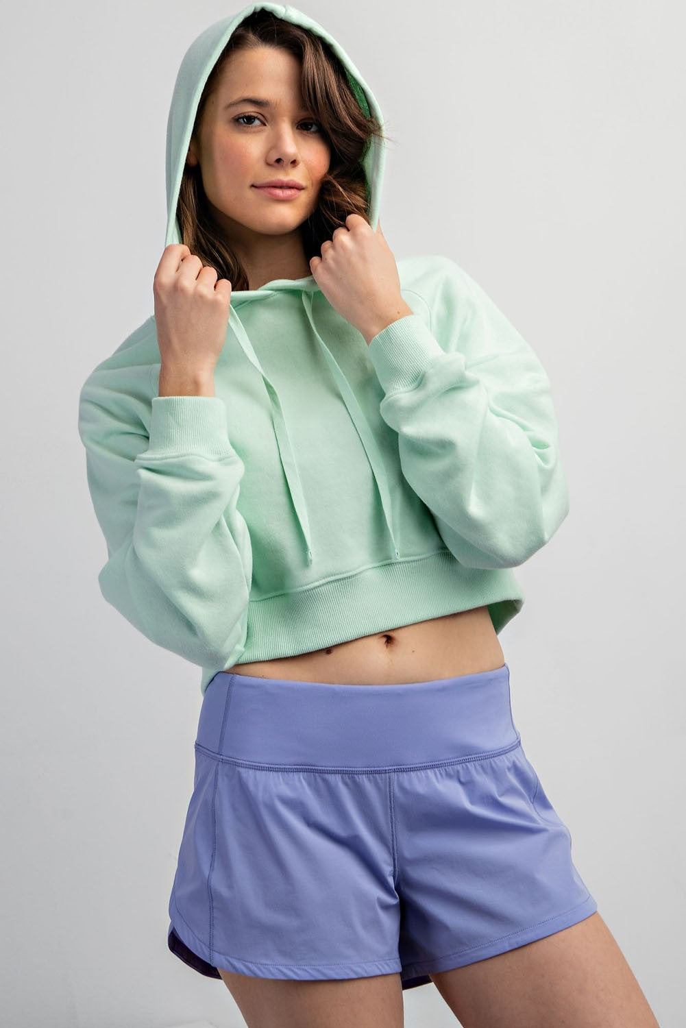 Dale Crop Hoodie (Mint) · NanaMacs