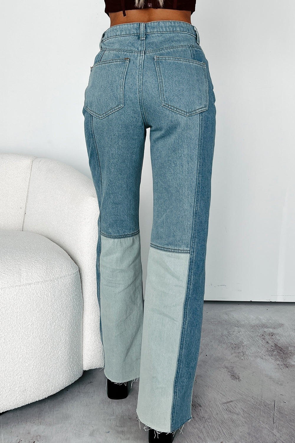 Fueled By Art High Rise Colorblock Jeans (Denim Multi) · NanaMacs