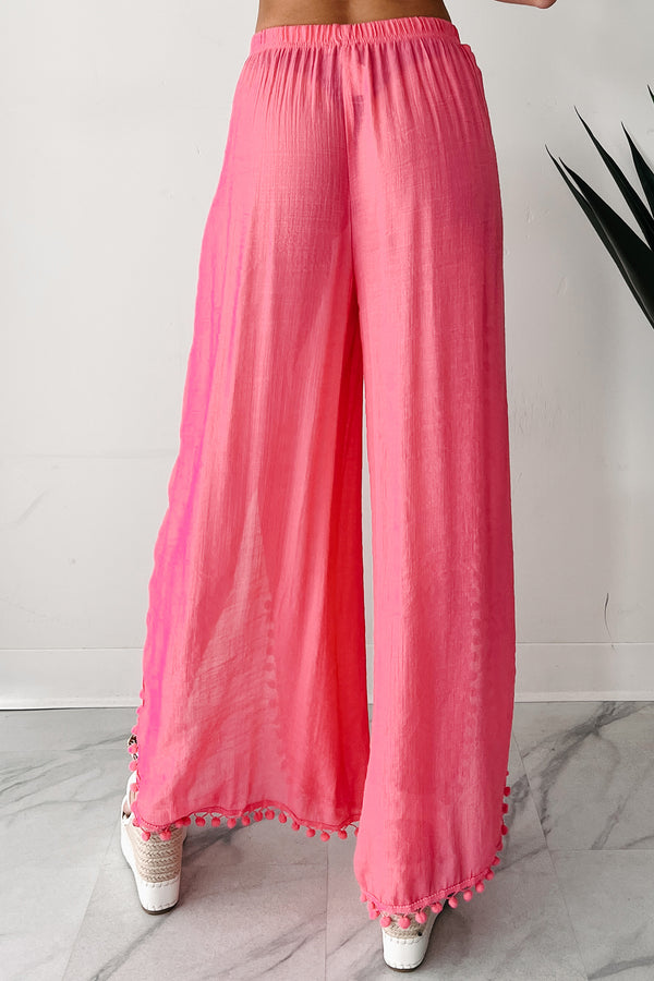 Summer Kisses Flowy Tulip Hem Pants (Hot Pink) · NanaMacs
