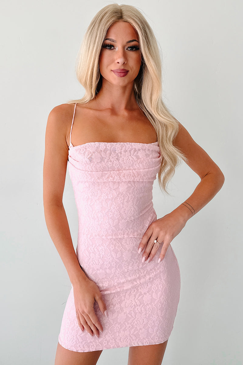 Bow Behavior Sleeveless Floral Mini Dress (Baby Pink) · NanaMacs