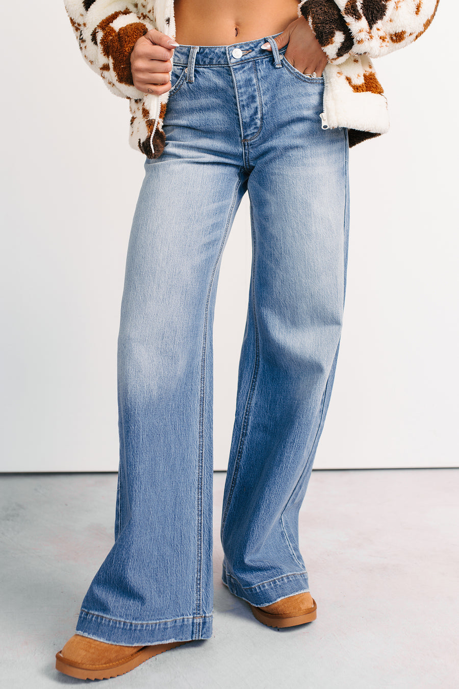 Ramon Wide Leg Jemina Denim Jeans (Medium) · NanaMacs