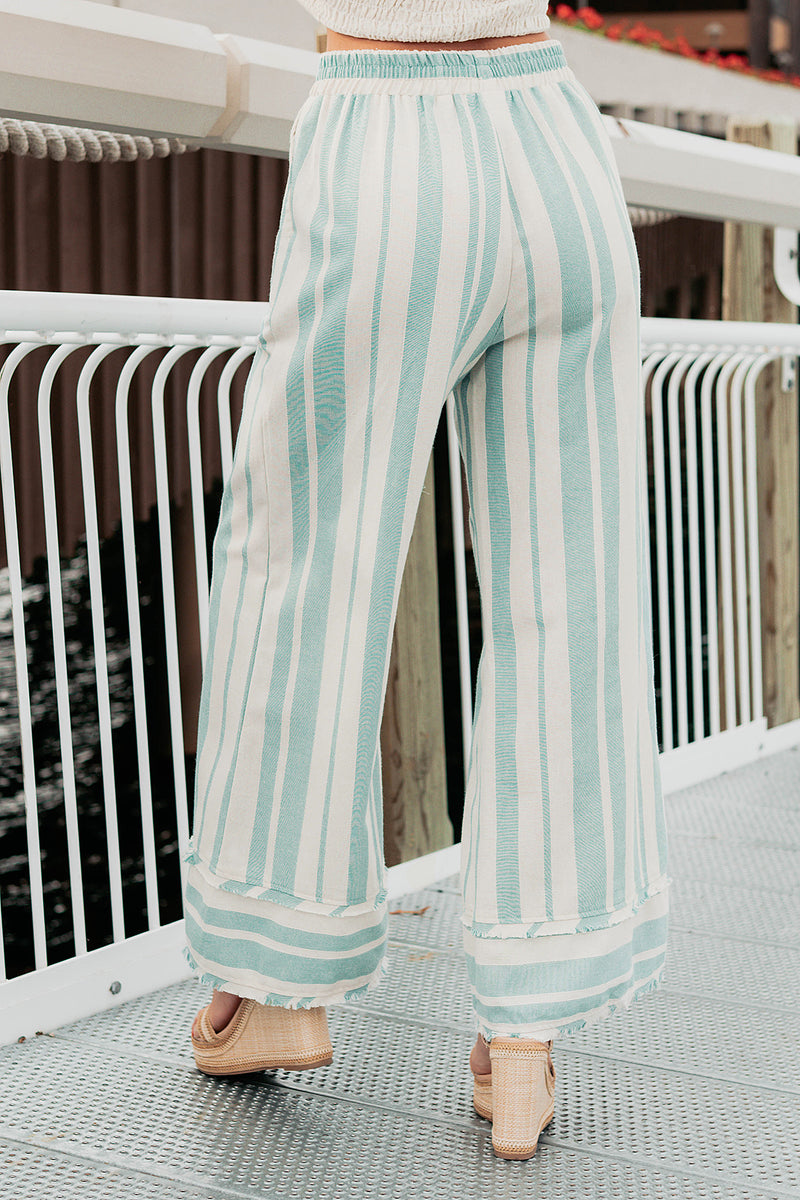 Feelin Fresh Striped Wide Leg Pants (Mint) · NanaMacs