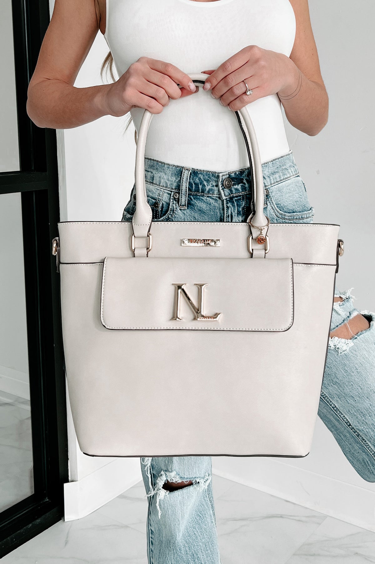 Business Woman Nicole Lee 3-Piece Purse Set (Warm Gray) · NanaMacs