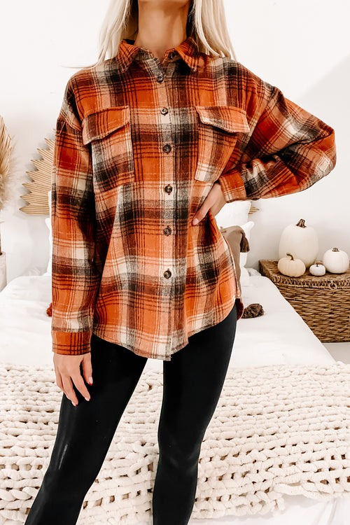 Thrilled For This Plaid Shacket (Rust) · NanaMacs