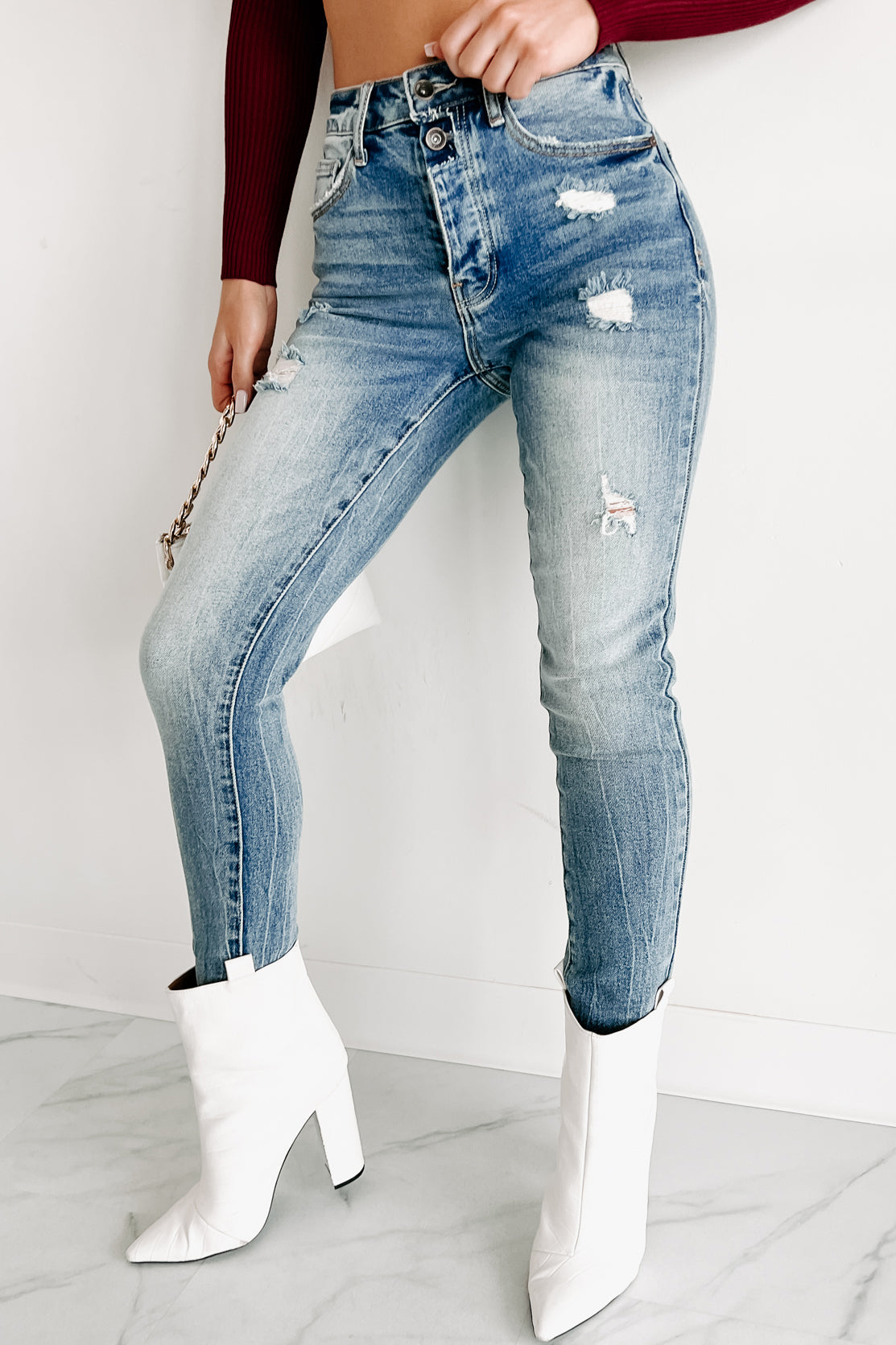 You're Not Special High Rise Button-Fly Special A Skinny Jeans (Medium ...