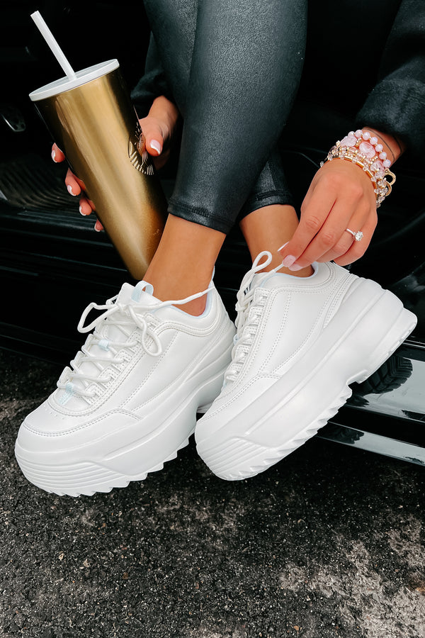 Beyond Basic Platform Sneakers (White) · NanaMacs