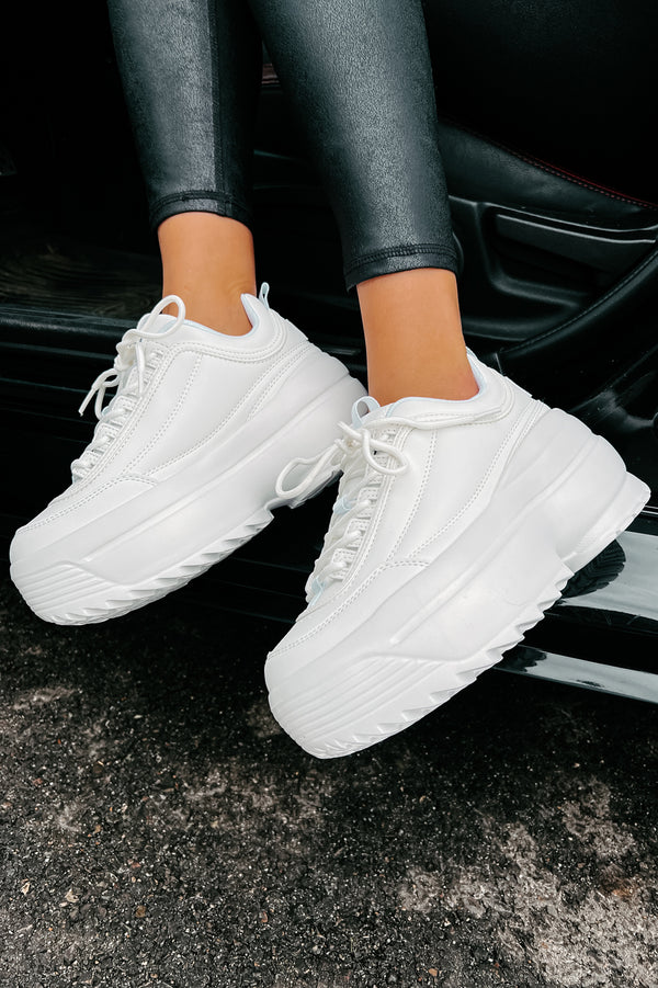 Beyond Basic Platform Sneakers (White) · NanaMacs