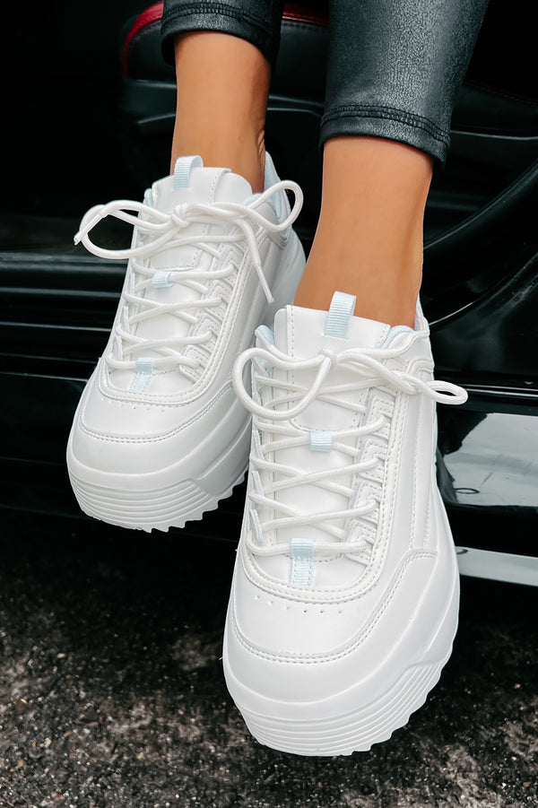 Beyond Basic Platform Sneakers (White) · NanaMacs